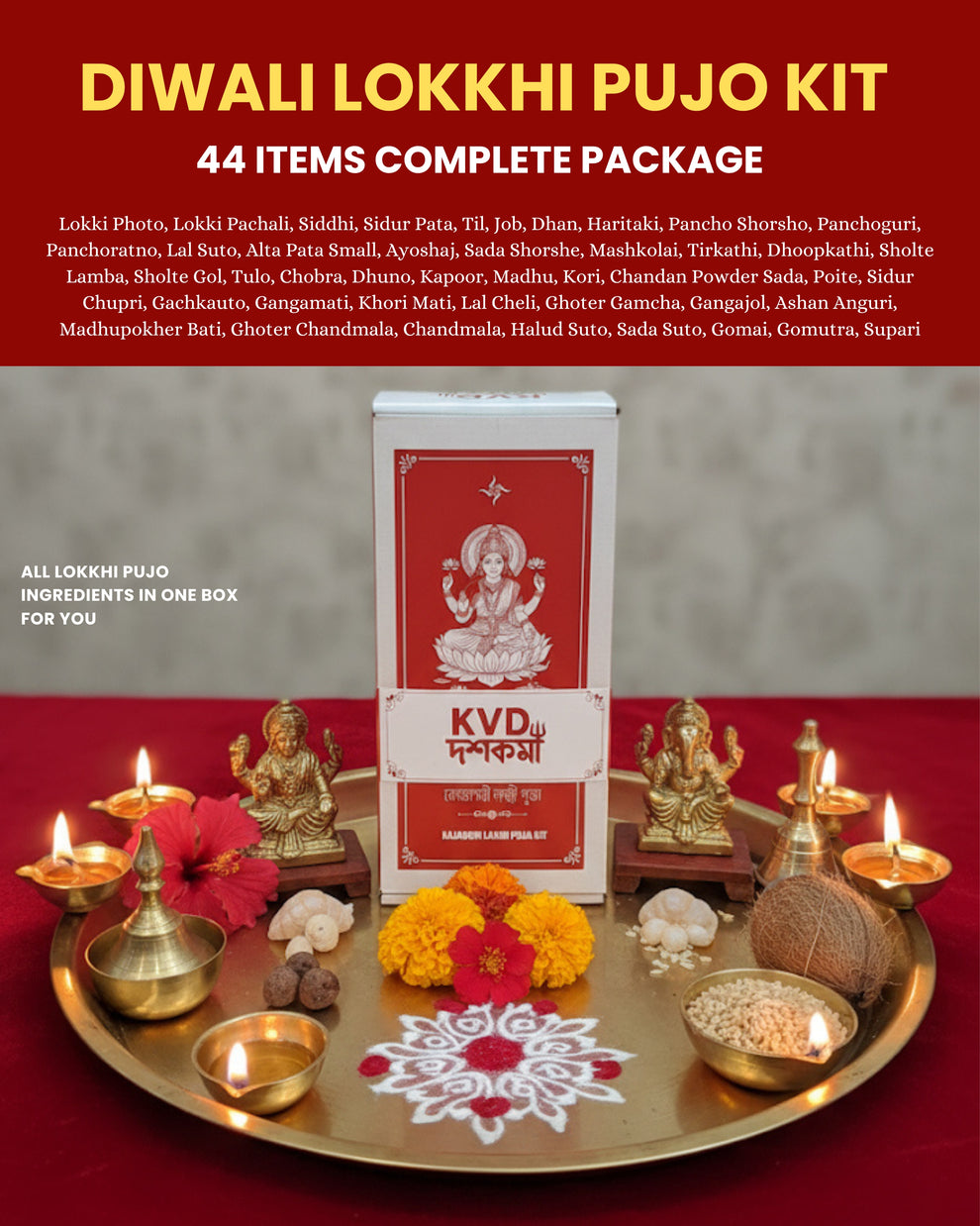 Diwali Lokkhi/Laxmi Pujo Kit – KVD Collection